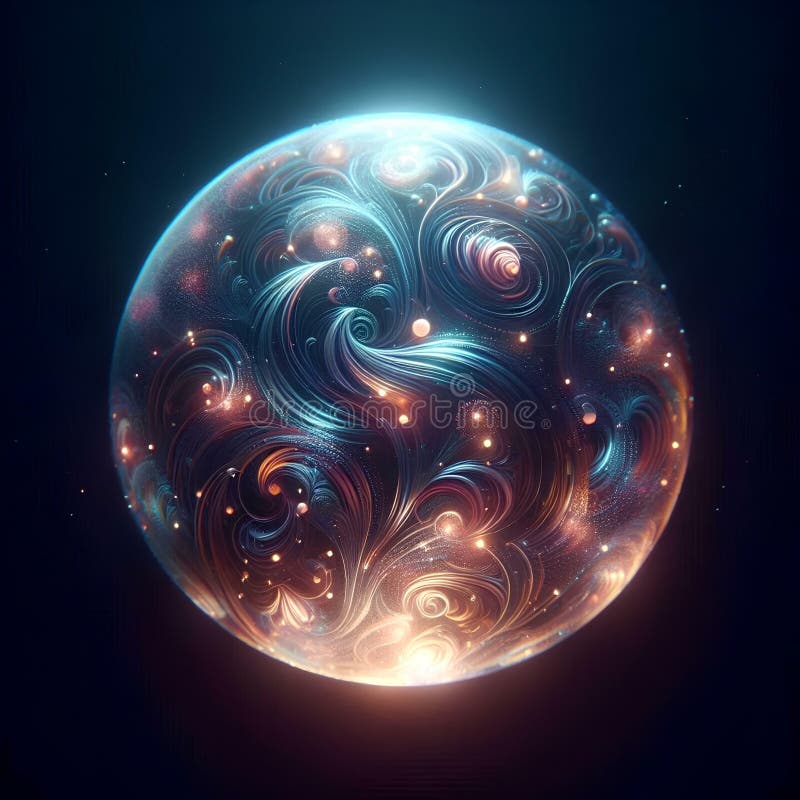 Artistic Illustration of a Sphere of Light Stock Illustration ...