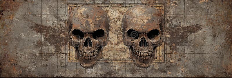 This Artistic Image Depicts Female Skeletons Whispering in Tiled ...