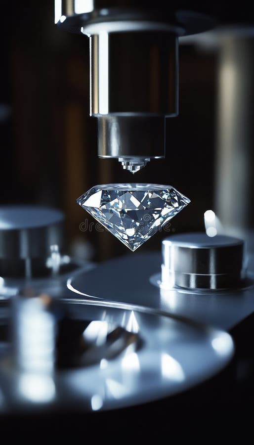 Artistic Image of a Diamond Studied in a High Tech Lab Showcasing ...