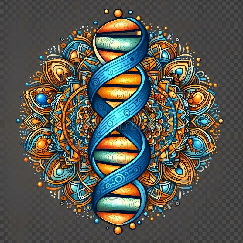 Artistic Image of the Dna Double Helix Stock Illustration ...