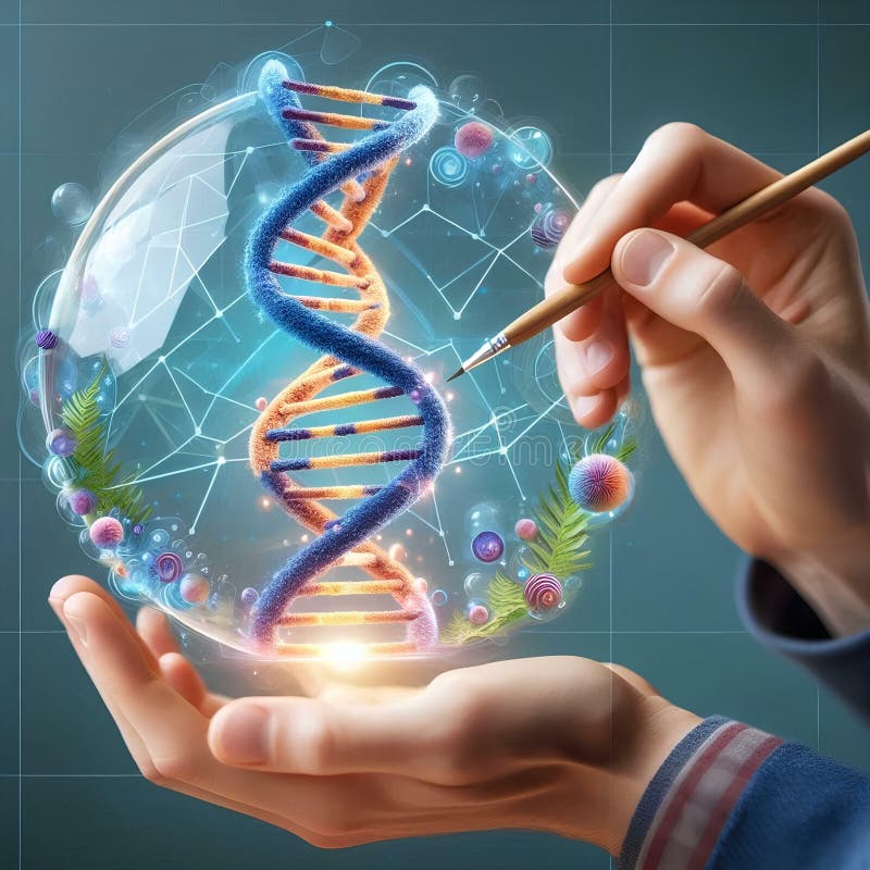 Artistic Image of the Dna Double Helix Stock Illustration ...