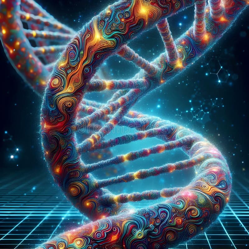 Artistic Image of the Dna Double Helix Stock Illustration ...
