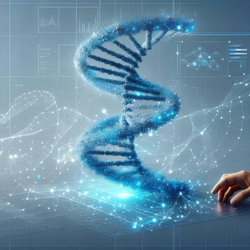 Artistic Image of the Dna Double Helix Stock Illustration ...
