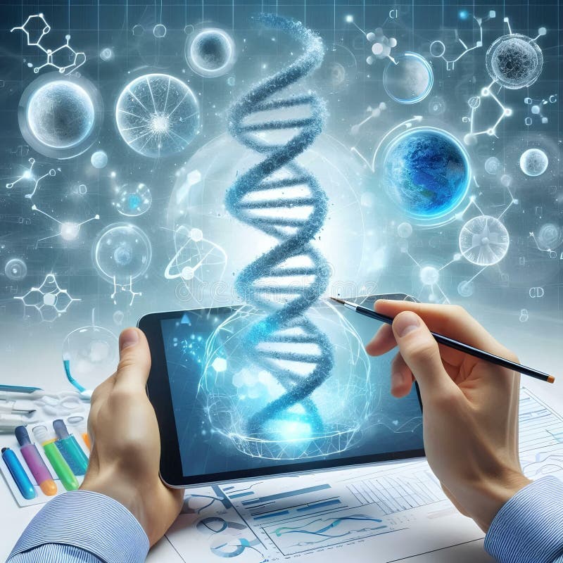 Artistic Image of the Dna Double Helix Stock Illustration ...