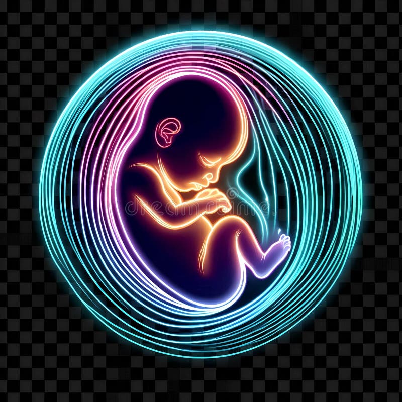 Artistic image of a fetus stock illustration. Illustration of digital ...