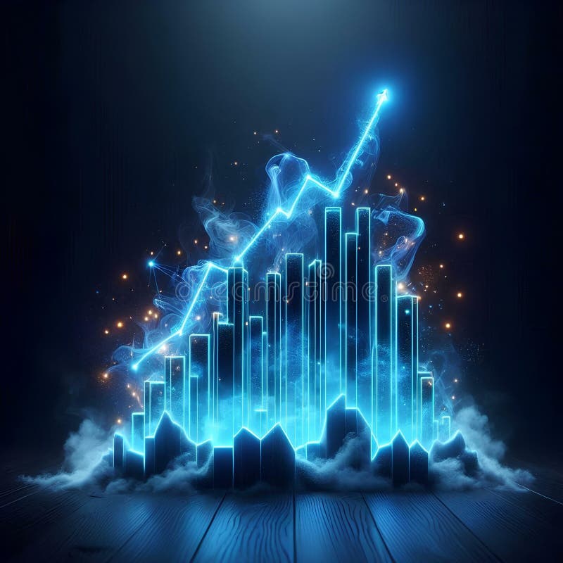 Artistic Image of a Growth Graph Stock Illustration - Illustration of ...