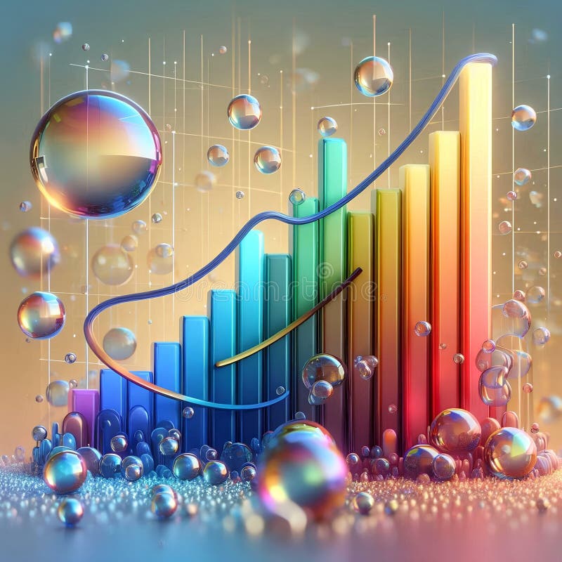 Artistic Image of a Growth Graph Stock Illustration - Illustration of ...
