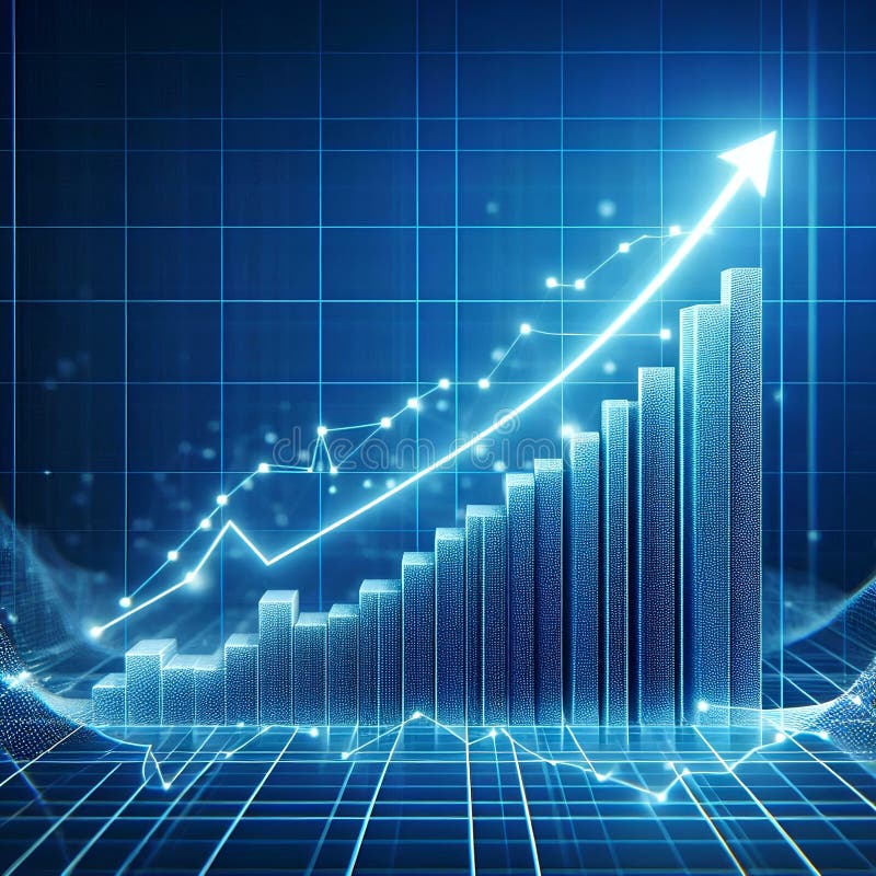 Artistic Image of a Growth Graph Stock Illustration - Illustration of ...