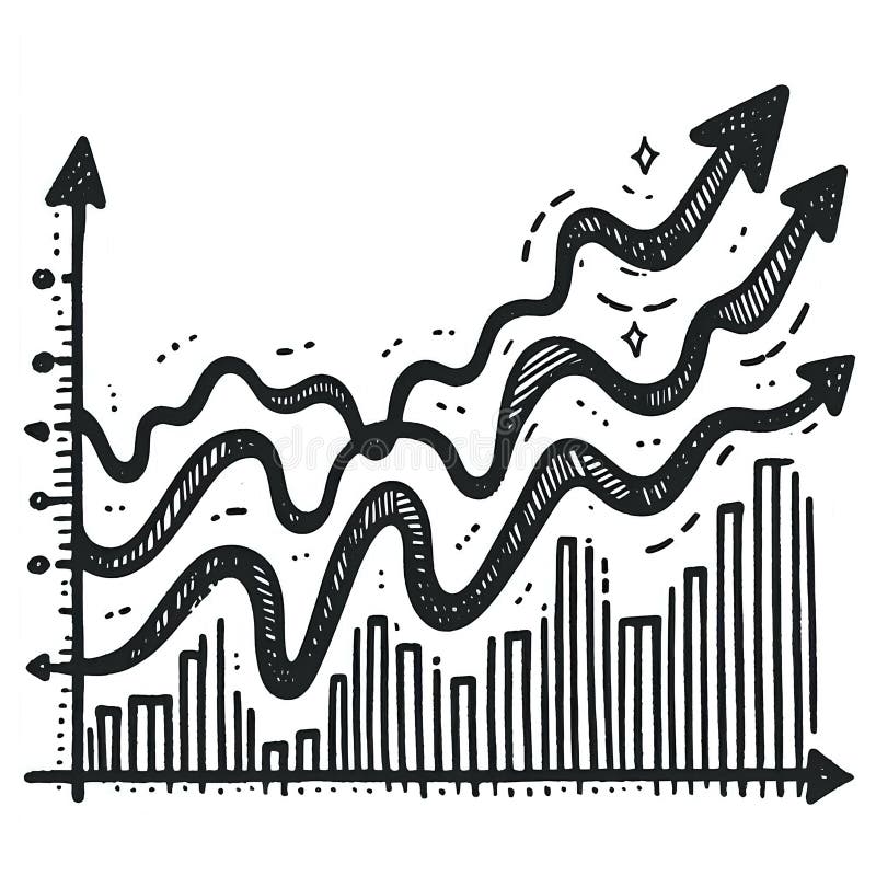 Artistic Image of a Growth Graph Stock Illustration - Illustration of ...