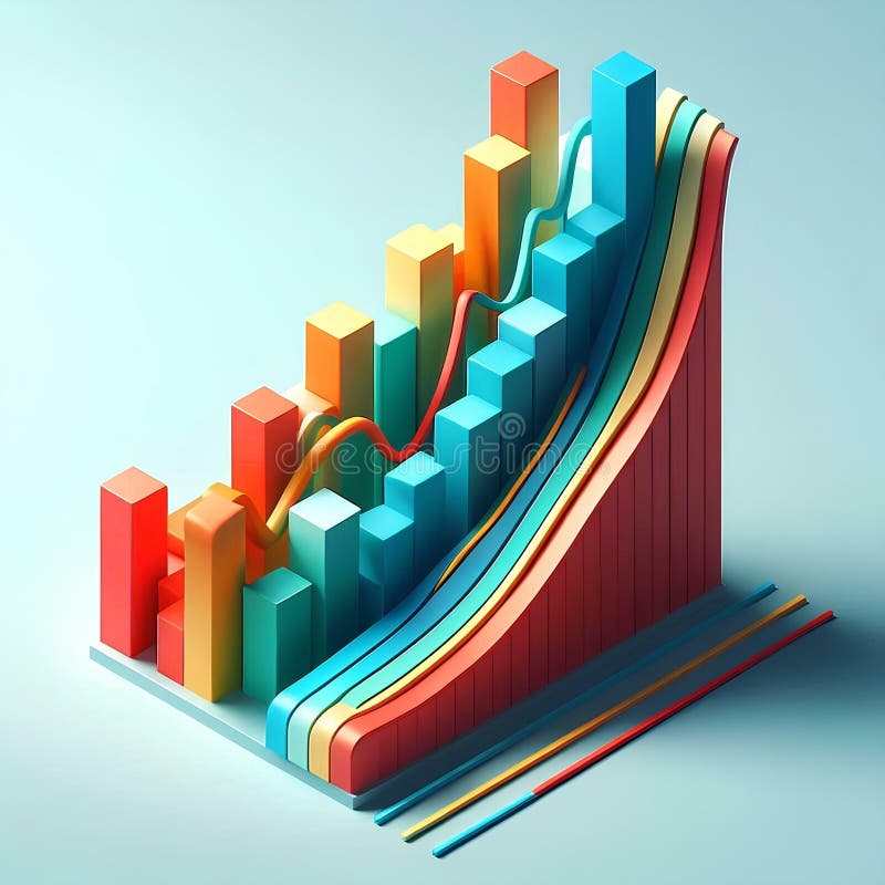 Artistic Image of a Growth Graph Stock Illustration - Illustration of ...