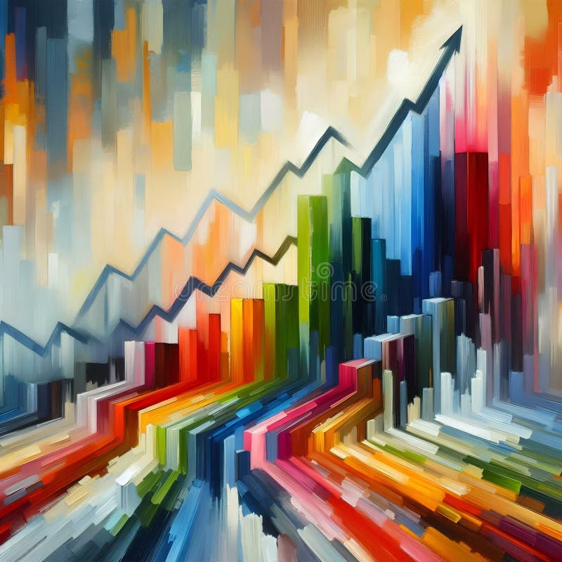 Artistic Image of a Growth Graph Stock Illustration - Illustration of ...