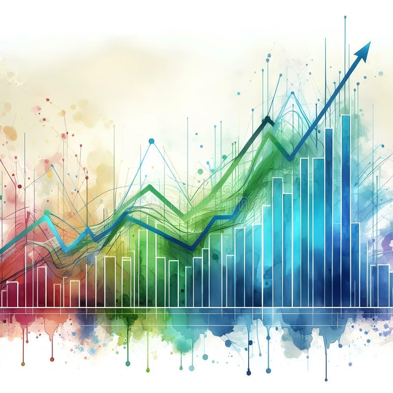 Artistic Image of a Growth Graph Stock Illustration - Illustration of ...
