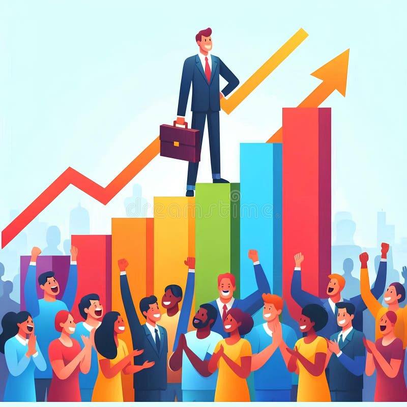 Artistic Image of a Growth Graph Stock Illustration - Illustration of ...