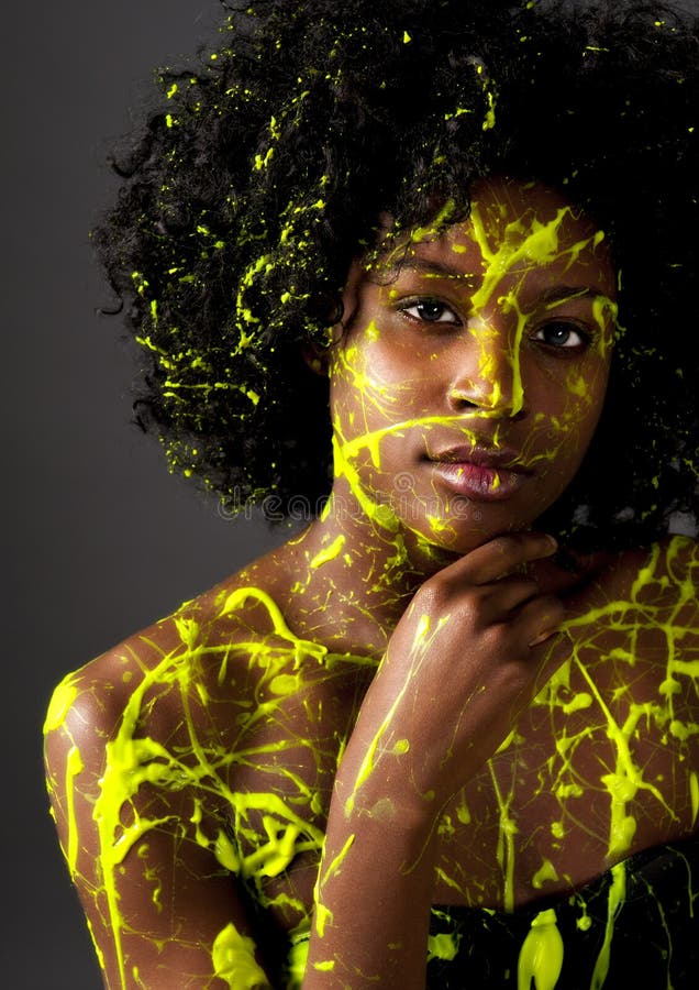 Artistic Image of a Painted Model. Stock Image - Image of paint, detail ...