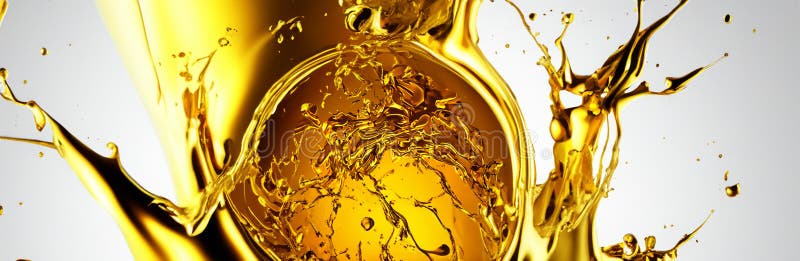 An Abstract Panoramic Image of a Gold Ring Splash on a Gold Background ...