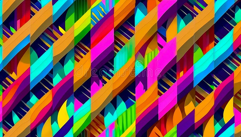 An Colourful Abstract Art Piece of Cut Out Pattern Shapes Stock ...