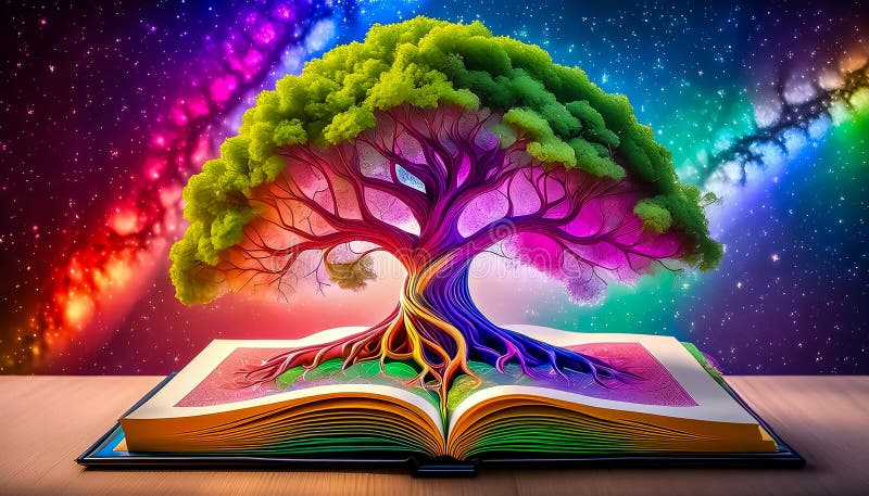 Conceptual Generated Image of the Tree of Knowledge Growing Out of the ...