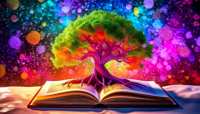 Conceptual Generated Image of the Tree of Knowledge Growing Out of the ...