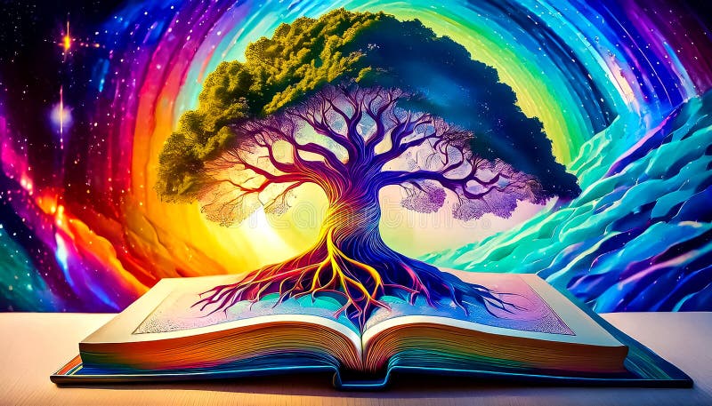Conceptual Generated Image of the Tree of Knowledge Growing Out of the ...