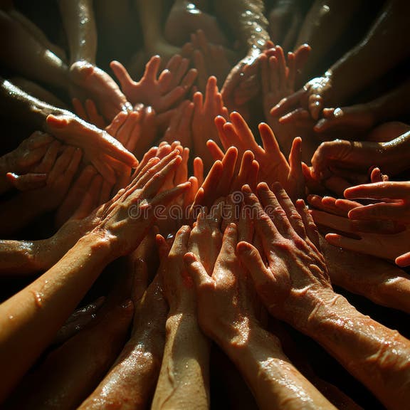 Artistic Image Showcasing Hands Overlapping, Symbolizing Teamwork or ...