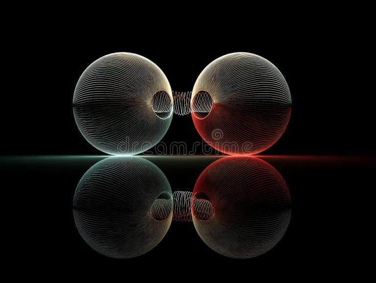 Artistic Image Showcasing Three Modern Spheres with Brainwavesound Wave ...
