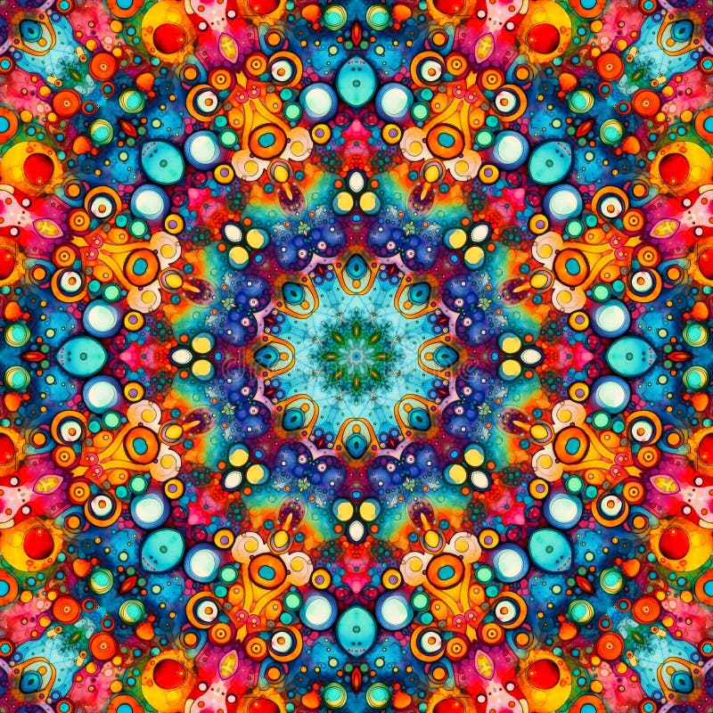 Artistic Image of a Vibrant Abstract Pattern on the Ground, Featuring ...