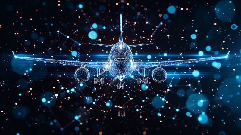An Artistic and Imaginative 3D Illustration Featuring an Airplane ...