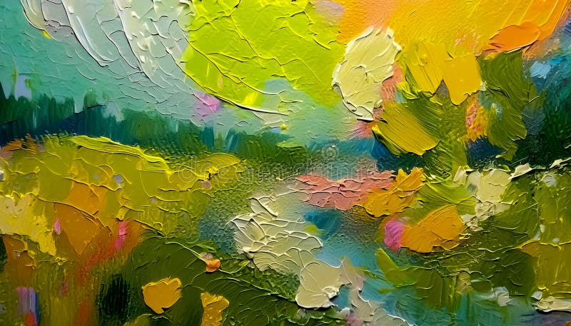 An Artistic Impasto Style Sketch of a Studio Painting Showing a ...