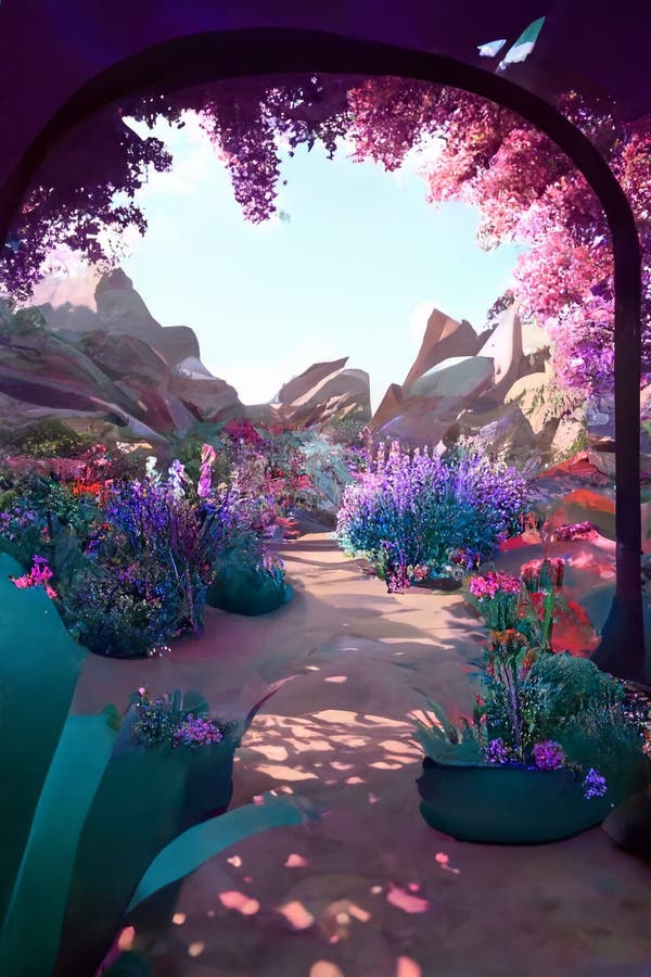 Artistic Impression of a Cosmic Planetary Garden Scene, Metaverse ...