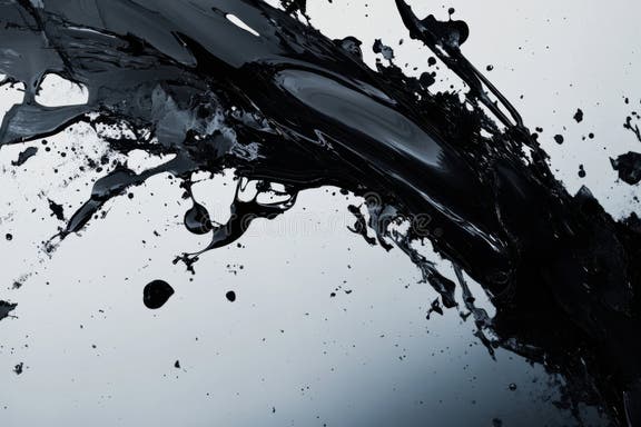 Artistic Ink Splash on a Studio Background Creating an Abstract Visual ...