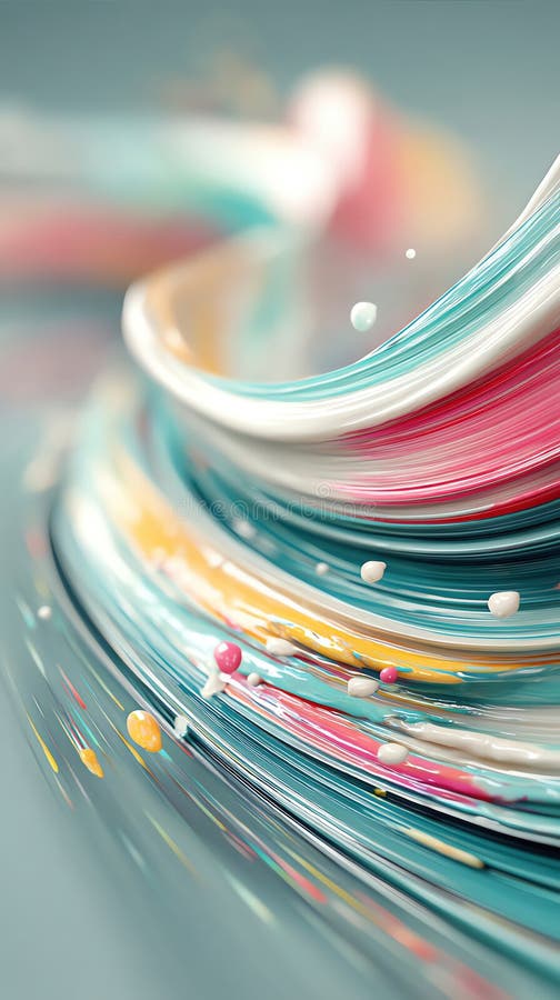 Artistic Innovation Flow Realistic Macro Photo Stock Illustration ...