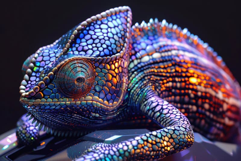 Futuristic Tech Gadget Design Inspired by Chameleon Scale Patterns for ...