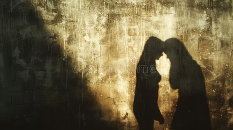 Abstract Shadows Depicting Struggle with Chiaroscuro Effect Stock Image ...