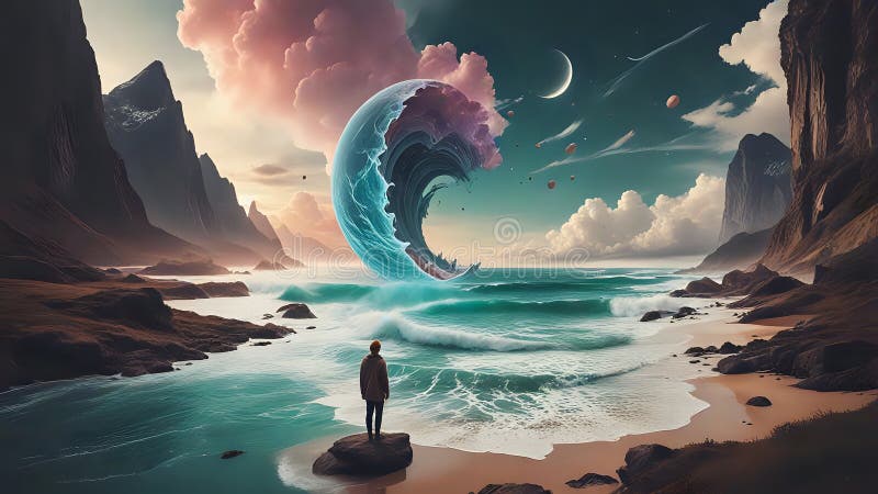 An Artistic Interpretation of Dreams Merging with Reality - Generated ...