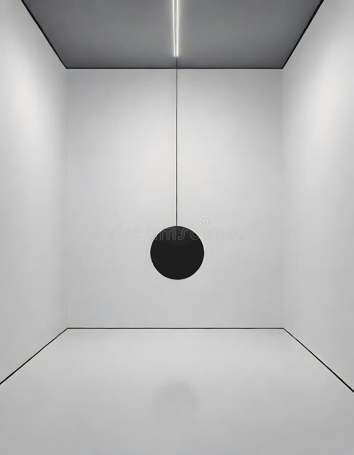 Artistic Interpretation of a Minimalist Void, Small Empty Room with a ...