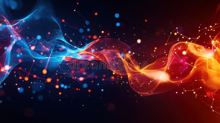 Artistic Interpretation of Smart Grid Data Visualization Stock Photo ...