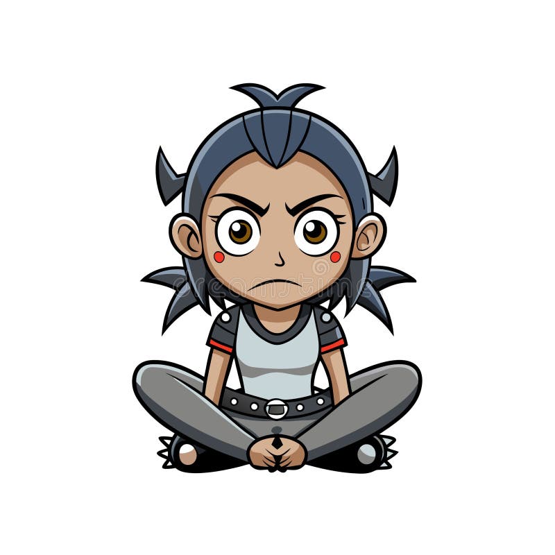 Artistic Introduction Scene with a Girl Stock Illustration ...