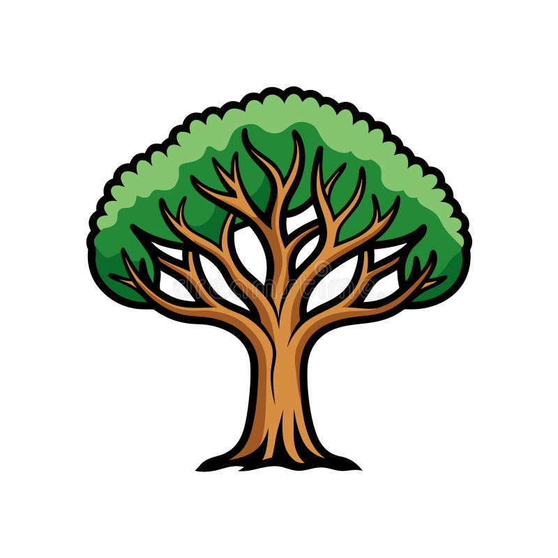 Artistic Jerusalem Thorn Tree Design Stock Image - Illustration of bold ...