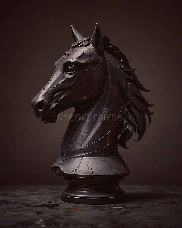 Artistic Knight Chess Piece Stock Illustration - Illustration of orange ...