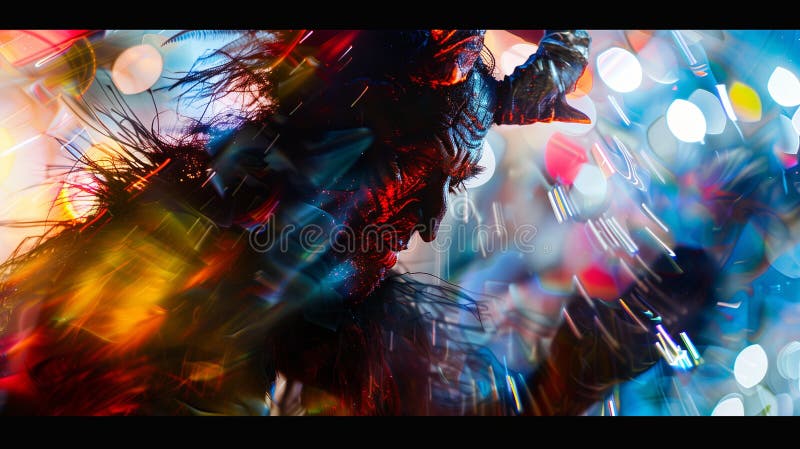 Artistic , Krampus As an Abstract, Fragmented Figure, with Shards of ...
