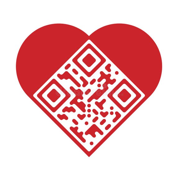 Artistic love QR Code stock vector. Illustration of heart - 23203039