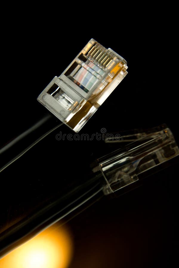 Artistic Macro Shot of an Ethernet Cable Stock Photo - Image of work ...