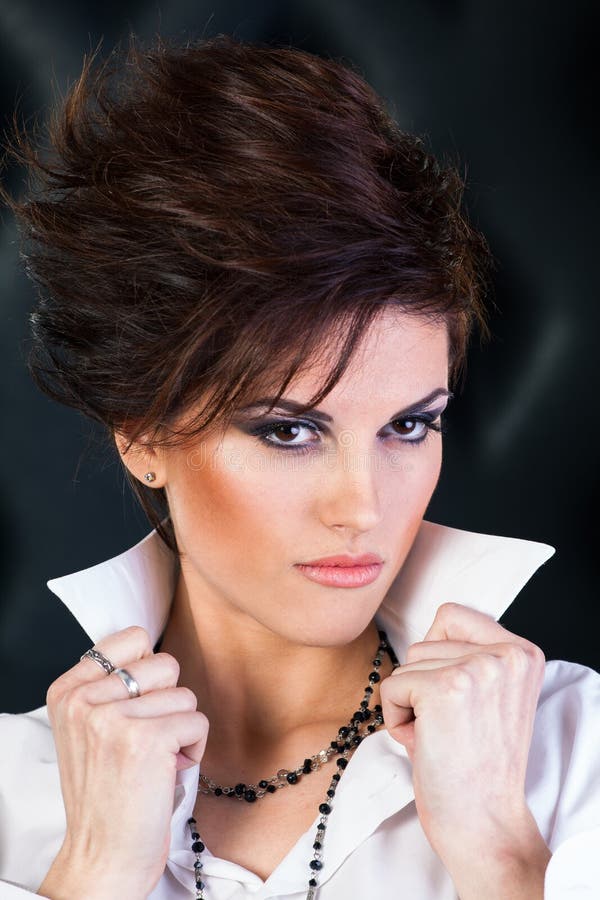 Artistic Make Up on Caucasian Beautiful Model Stock Image - Image of ...