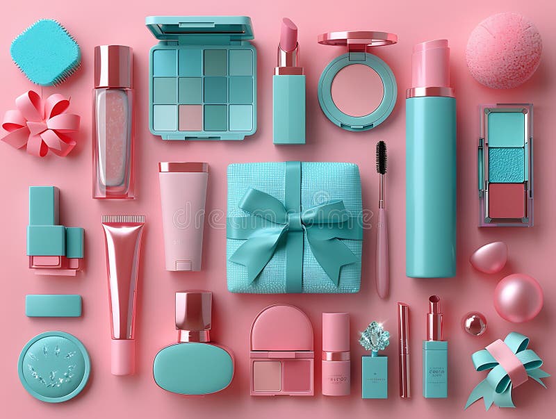 Artistic Makeup and Beauty Collection Stock Illustration - Illustration ...