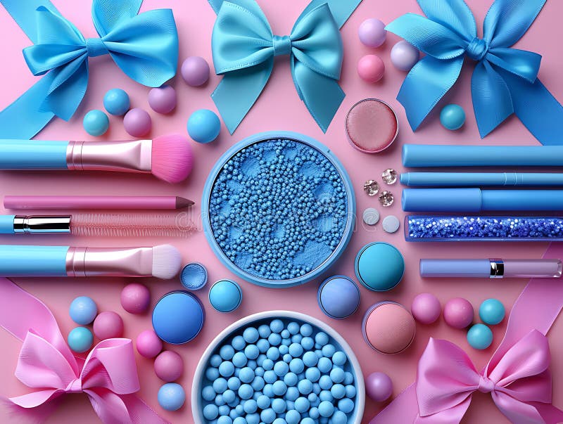 Artistic Makeup and Beauty Collection Stock Illustration - Illustration ...