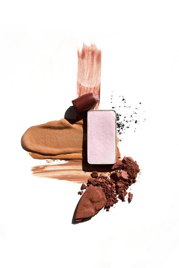 Artistic Makeup Display on White Background Stock Photo - Image of ...