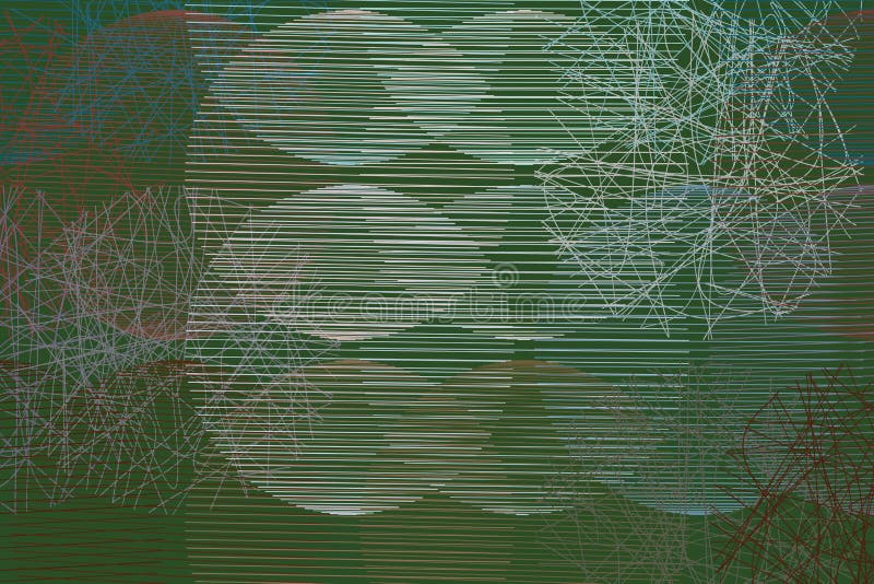 Artistic Messy Random Line Circles Background Pattern Abstract. Drawing ...