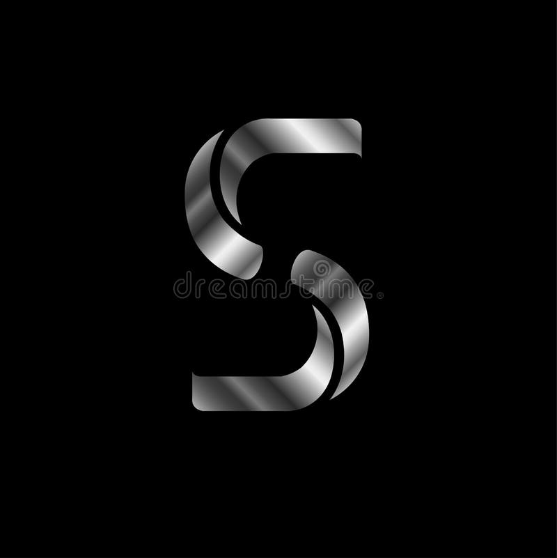 Artistic metal letter s stock vector. Illustration of business - 47923631