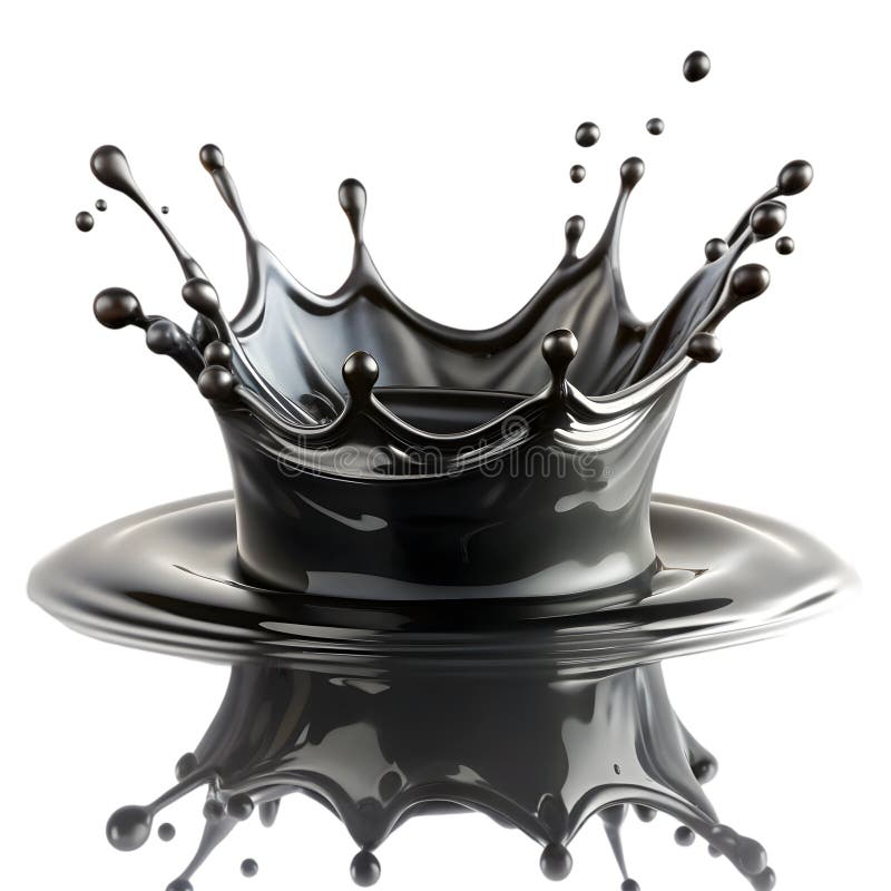Artistic Metallic Crown Splash Creating a Majestic Liquid Form with ...