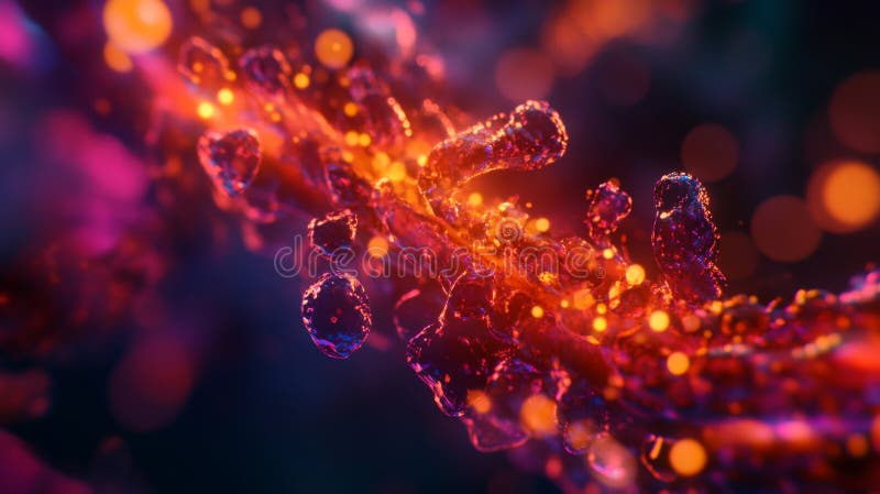 Artistic Microscopic Visualization of Red Blood Cell Dynamics Stock ...